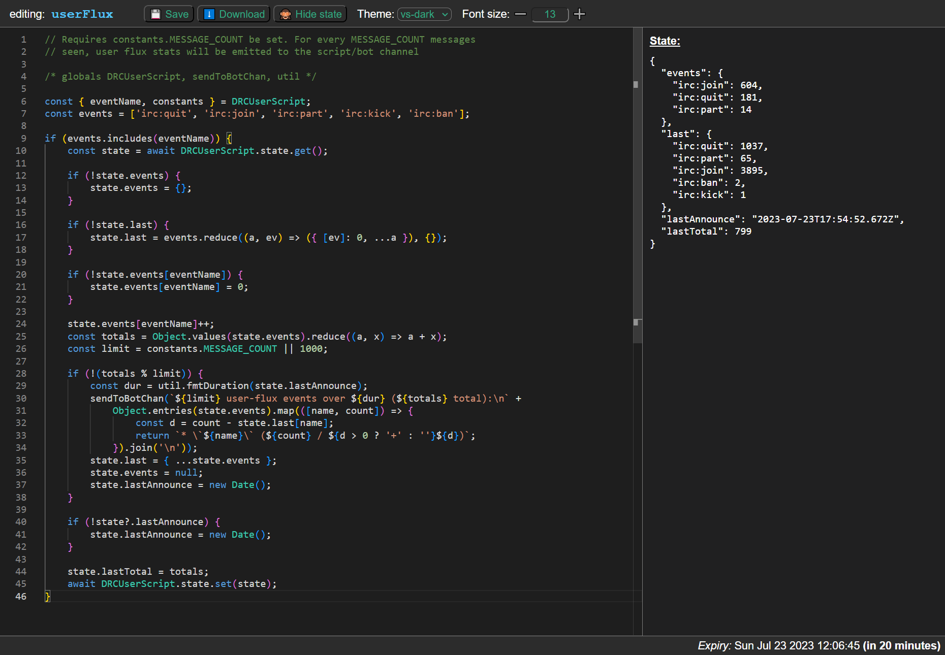 User Scripting Discord Relay Chat